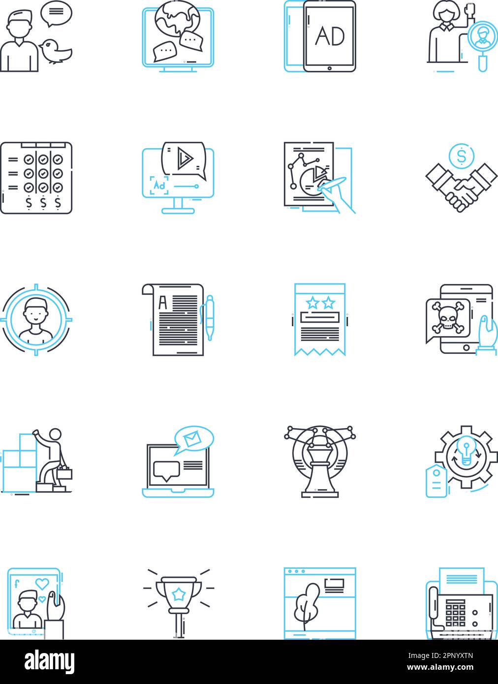 Sales And Revenue Linear Icons Set Profit Revenue Sales Income Turnover Growth Expansion