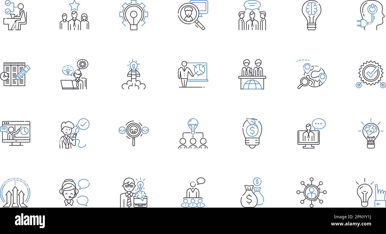 Philanthropic goal line icons collection. Giving, Generosity, Altruism ...