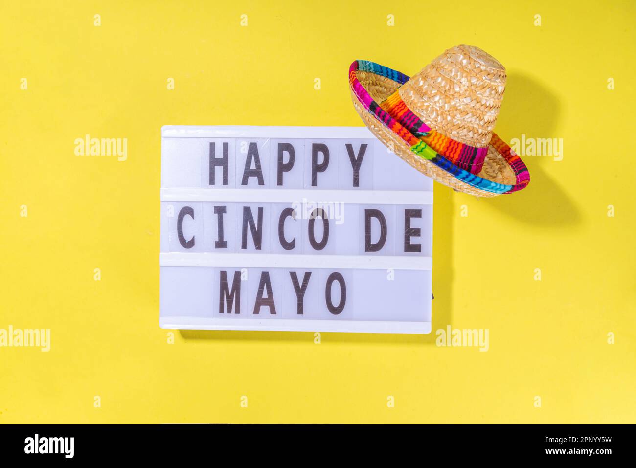 Mexican Cinco de Mayo holiday background with mexican cactus, nachos ...