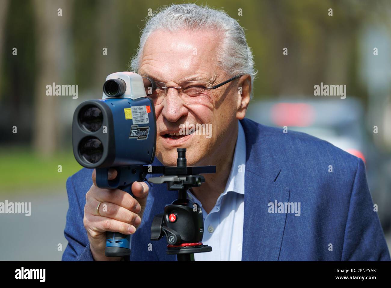 Nuremberg, Germany. 21st Apr, 2023. Joachim Herrmann (CSU), Minister of the Interior of Bavaria ...