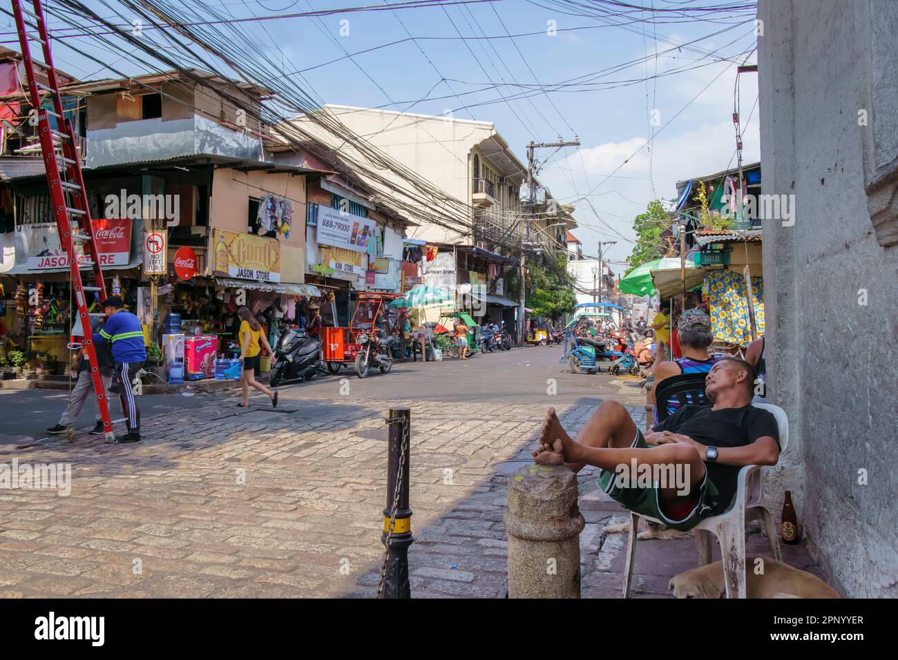 Street scenes in the capital of Manila, Philippines. The area known as ...