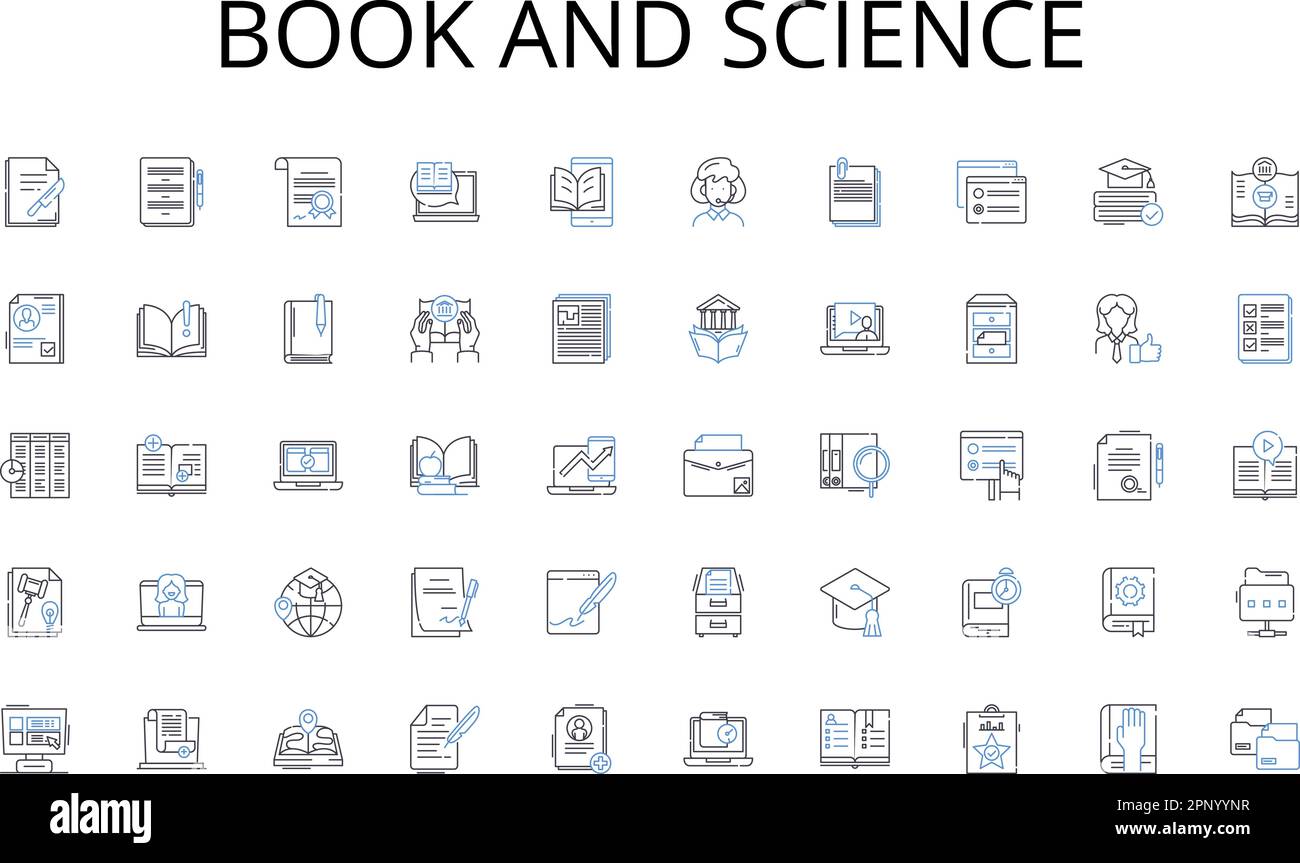 Book and science line icons collection. Interface, Junction, Meeting ...