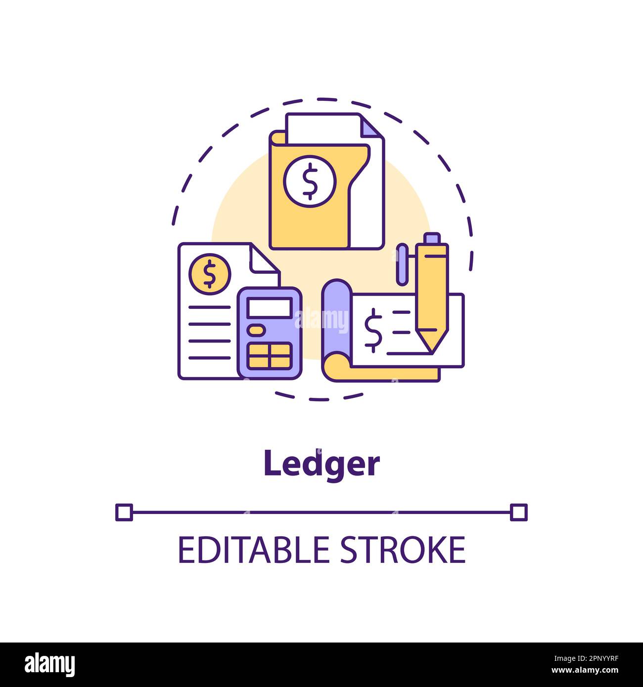 Ledger Concept Icon Stock Vector Image And Art Alamy