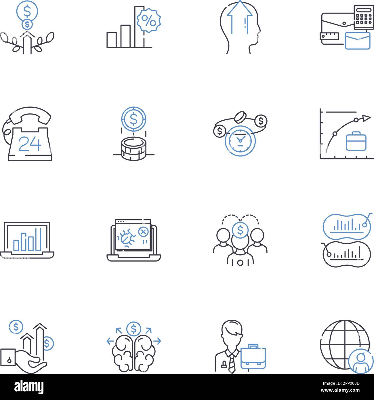 Infrastructure improvement line icons collection. Development, Upgrades ...