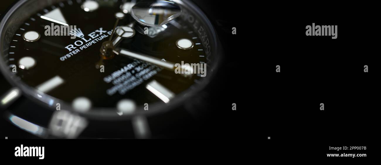 Bangkok Thailand- January 28,2021:Close up Rolex Submariner Date Steel ...