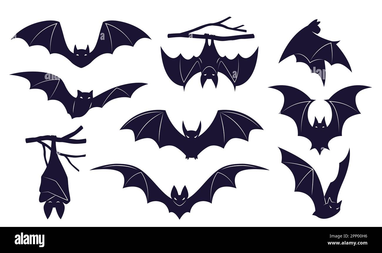Bats horror set Stock Vector Image & Art - Alamy