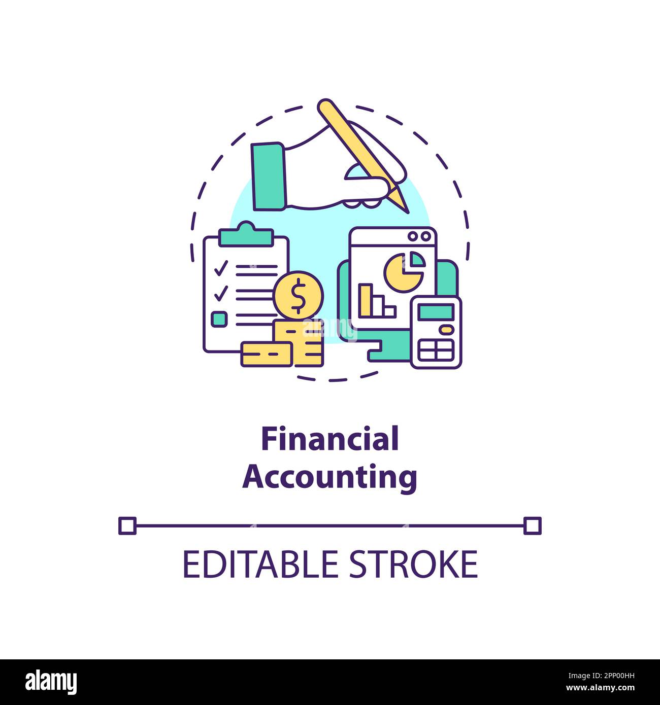 Financial accounting concept icon Stock Vector Image & Art - Alamy