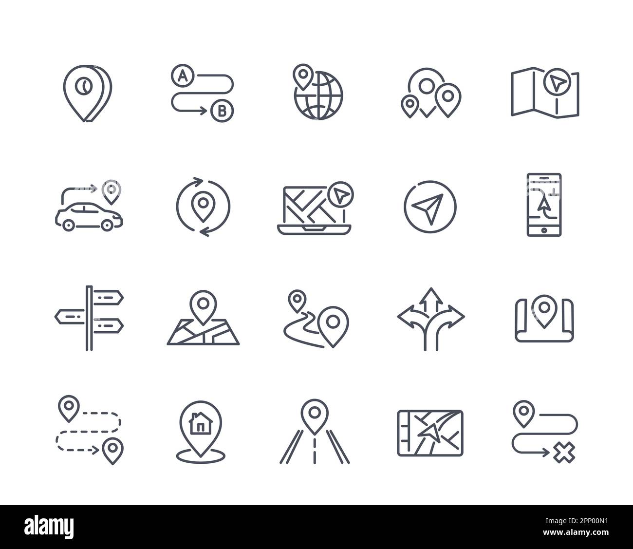 Black and white geolocation icons Stock Vector Image & Art - Alamy