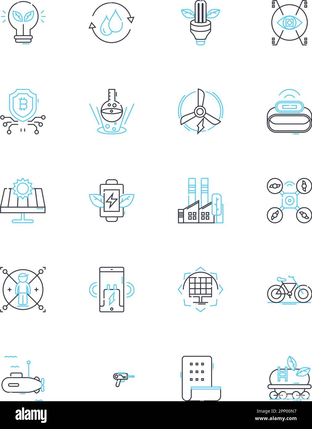 Global economy linear icons set. Interconnectedness, Trade, Exchange ...