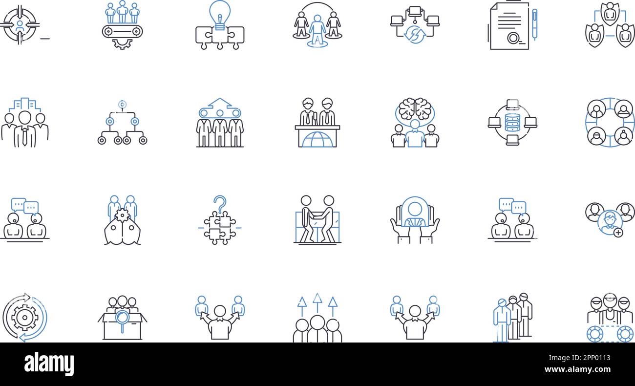 Corporate affair line icons collection. Conference, Seminar, Meeting ...
