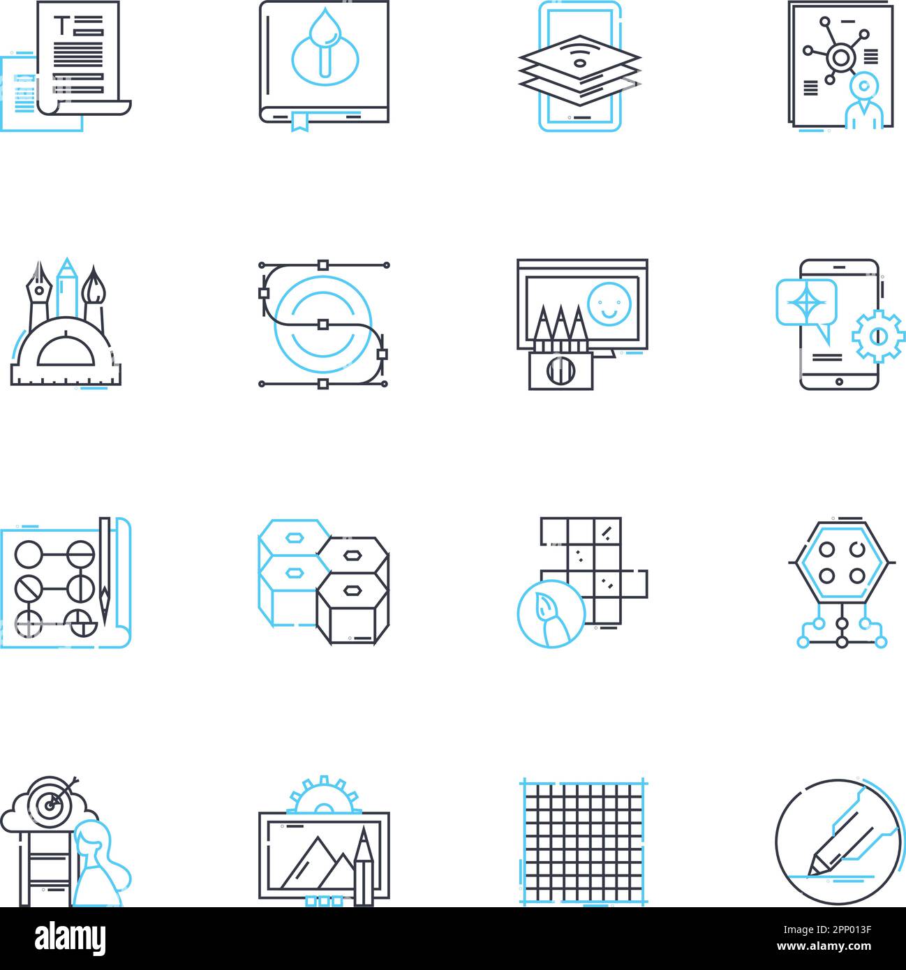 Headquarters compound linear icons set. Command, Barracks, Garrison ...