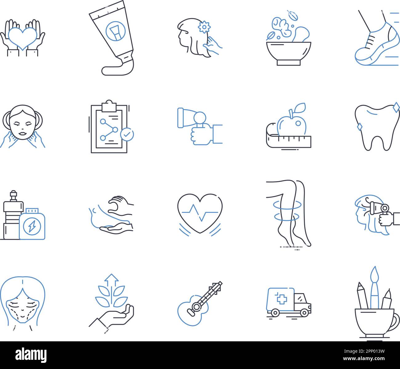 Integrative medicine line icons collection. Holistic, Healing, Wellness ...