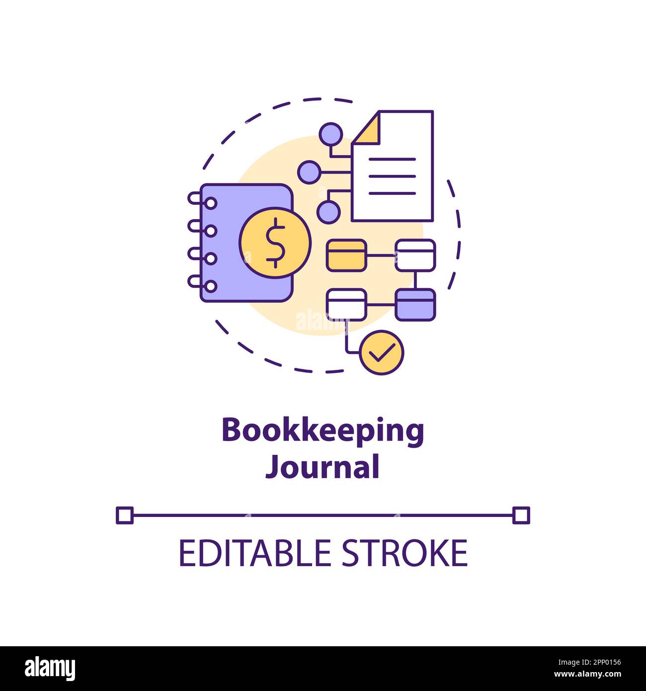 Bookkeeping journal concept icon Stock Vector Image & Art - Alamy