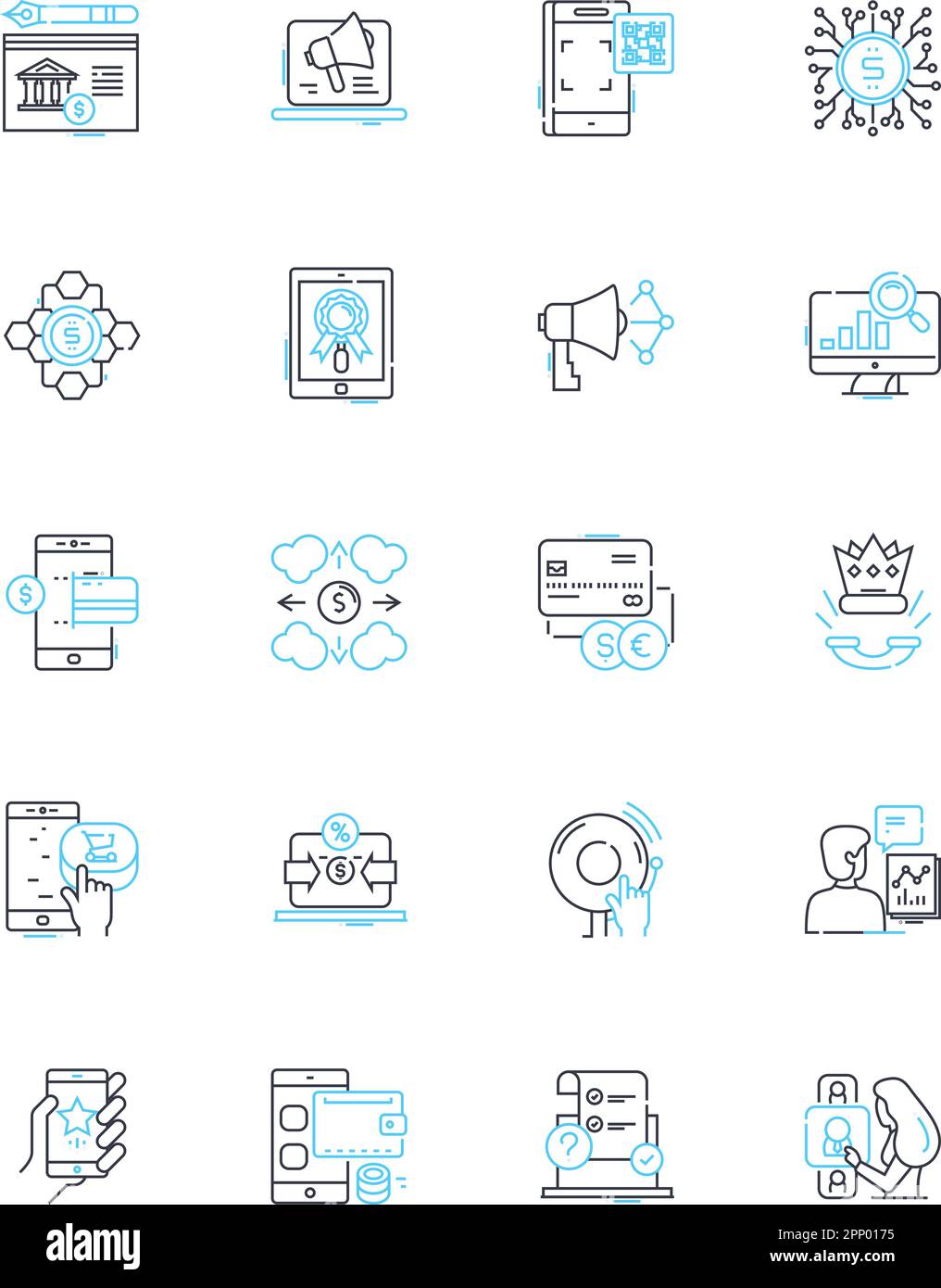 Target Marketing linear icons set. Segmentation, Demographics ... Target Marketing linear icons set. Segmentation, Demographics ...