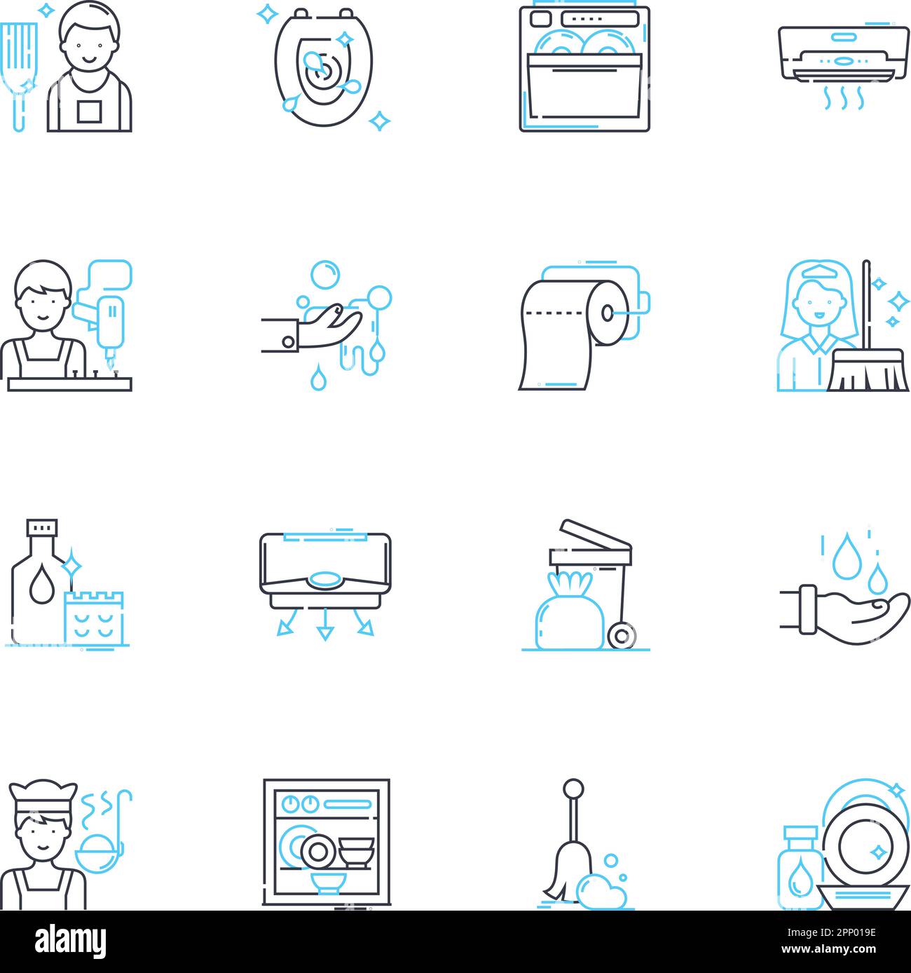 Scrubbing linear icons set. Exfoliation, Polishing, Cleansing ...