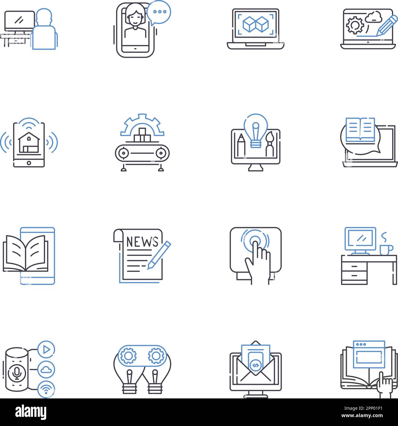 Internet Services Line Icons Collection Connectivity Broadband Speed Bandwidth Wi Fi