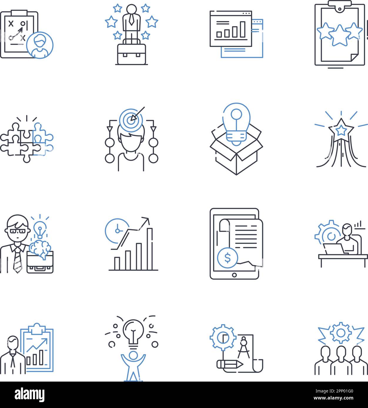 Target audience line icons collection. Millennials, Gen Z, Baby Boomers ...