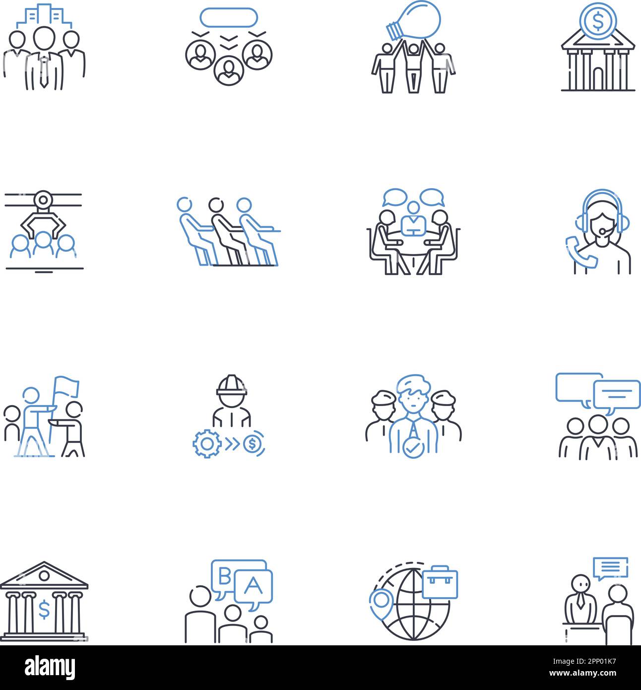 Business chain line icons collection. Franchise, Consistency, Expansion ...