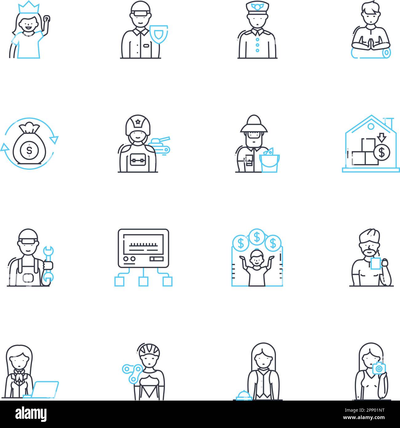 Calling linear icons set. Communication, Dialing, Outreach, Connection ...