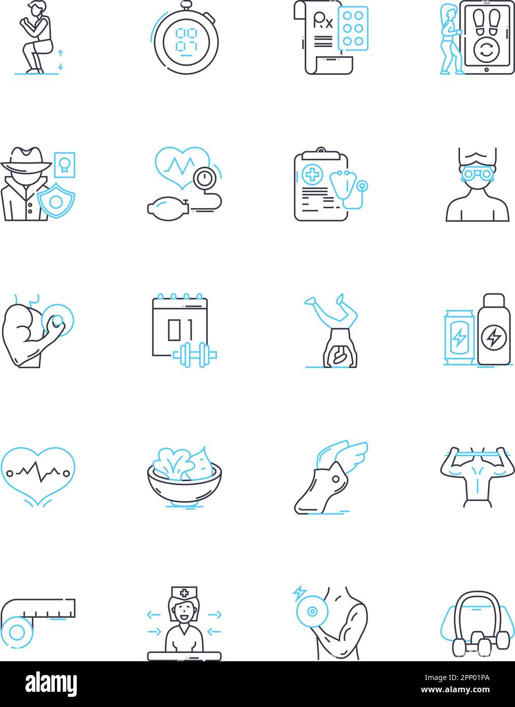 Speech therapy linear icons set. Communication, Articulation, Fluency ...