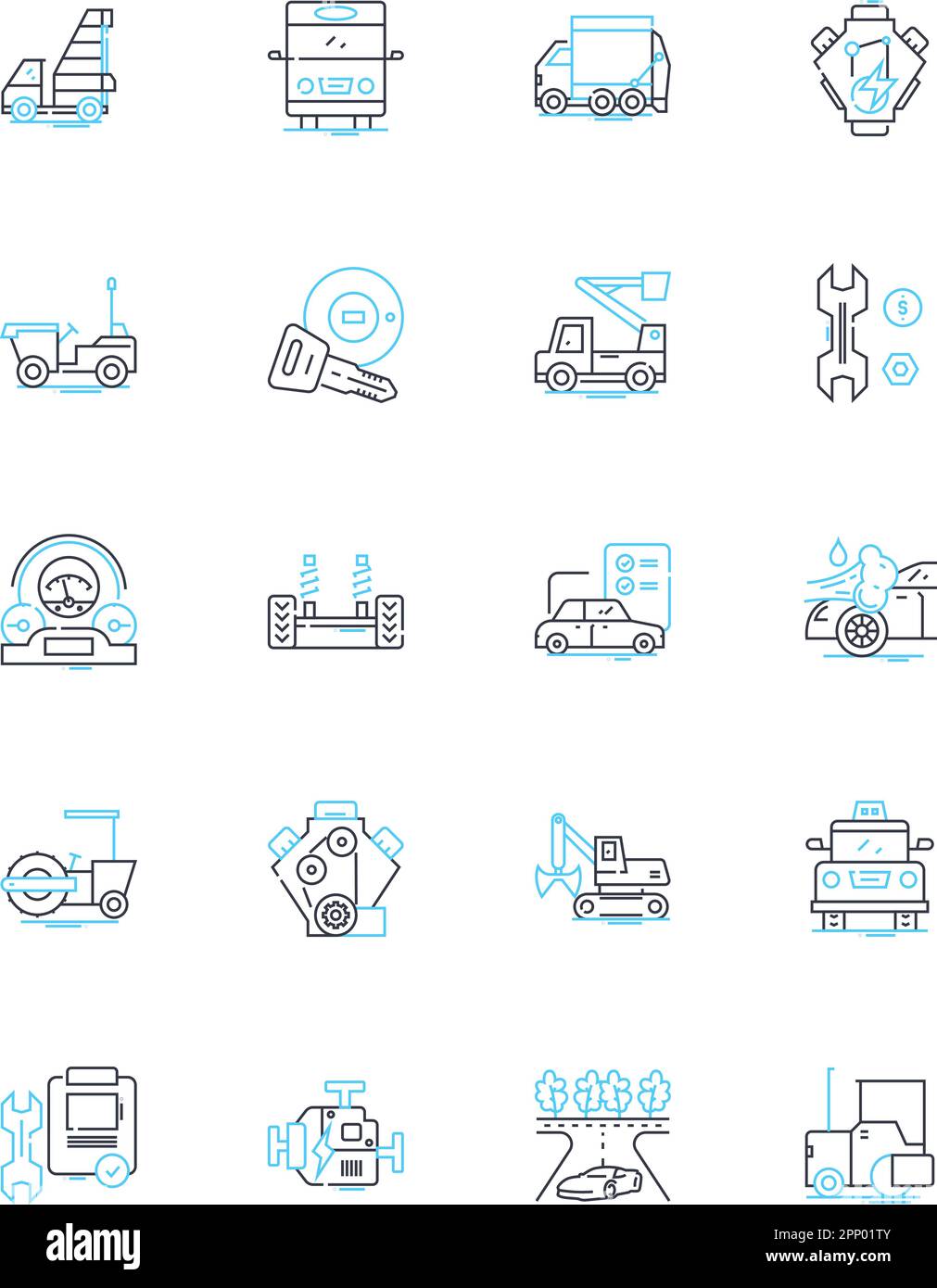 Film sector linear icons set. Cinema, Hollywood, Blockbuster, Indie ...