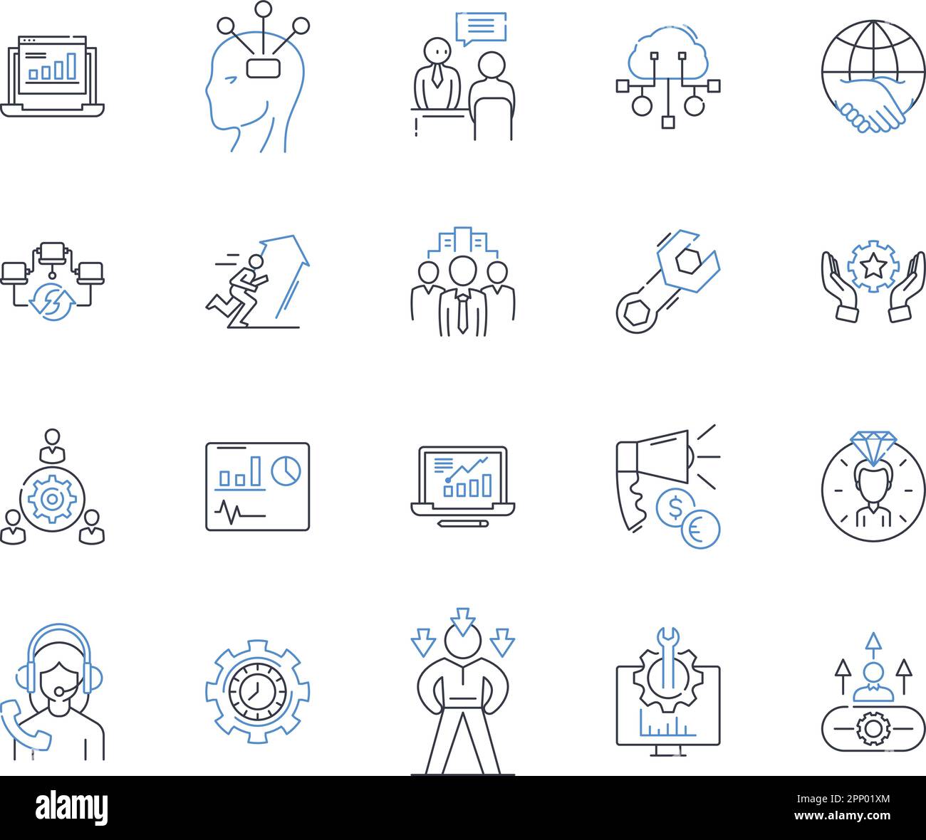 Harmony line icons collection. Balance, Peace, Serenity, Unity, Synchronization, Wholeness ...