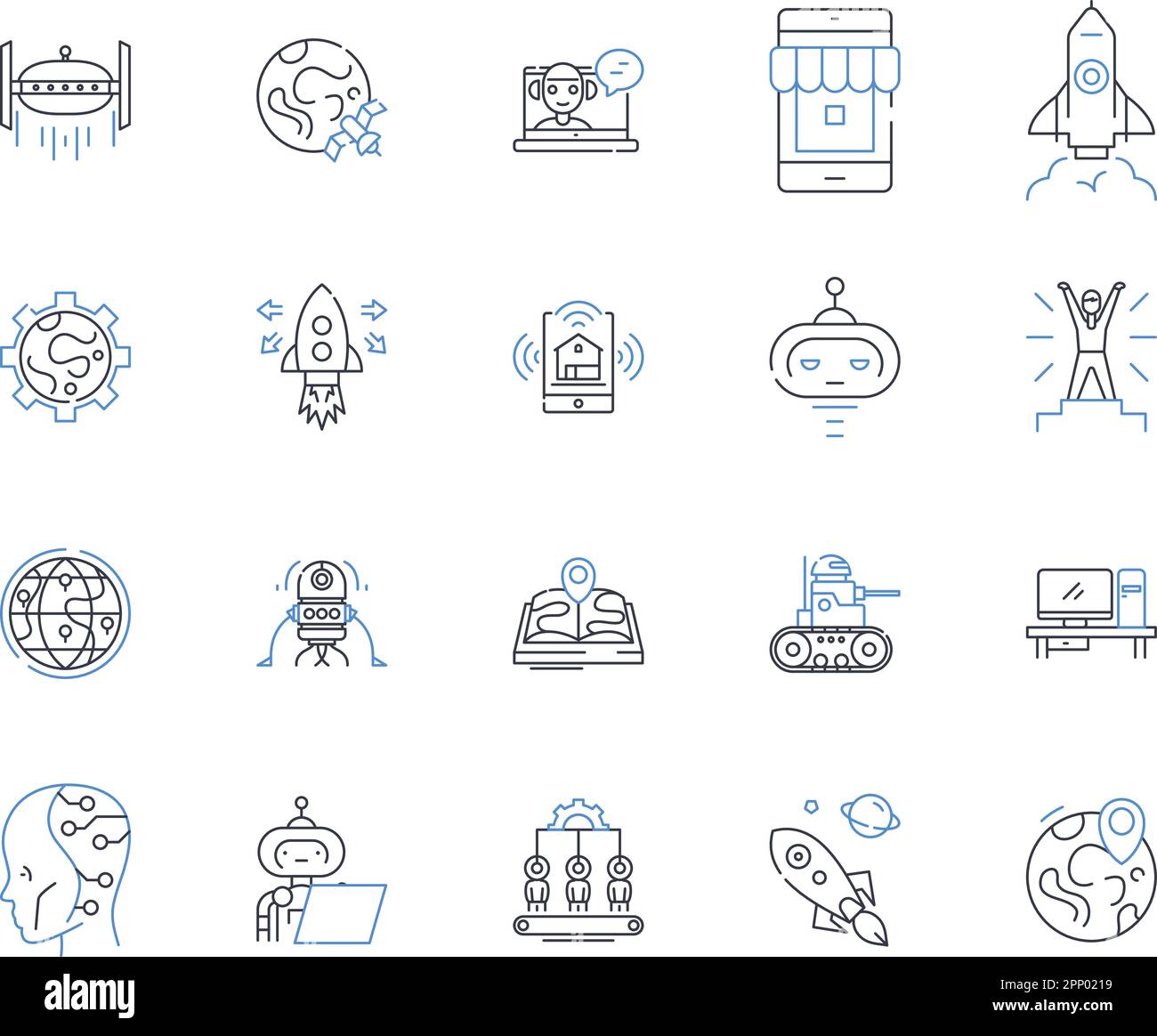 Content creation line icons collection. Creativity, Writing, Design ...