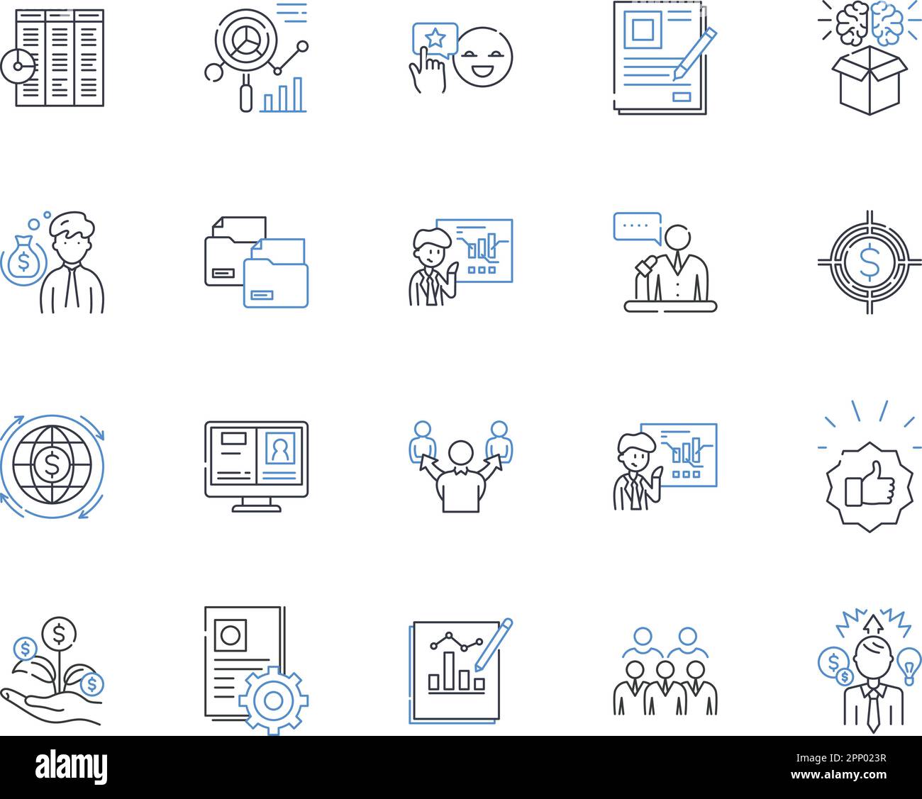 Portfolio funds line icons collection. Diversification, Returns ... Portfolio funds line icons collection. Diversification, Returns ...