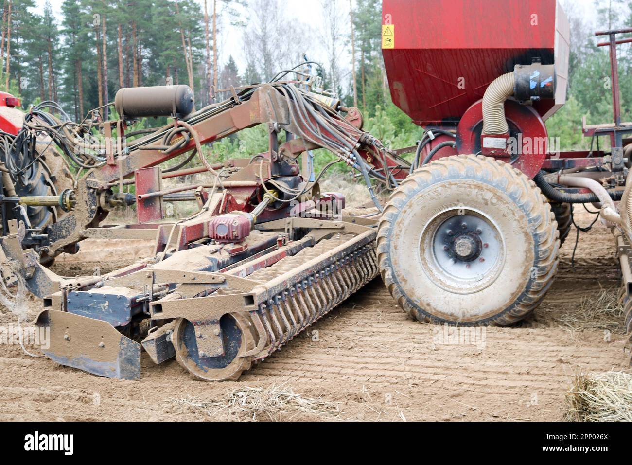 Sowing unit, combine for plowing the land, sowing cereals, performing ...