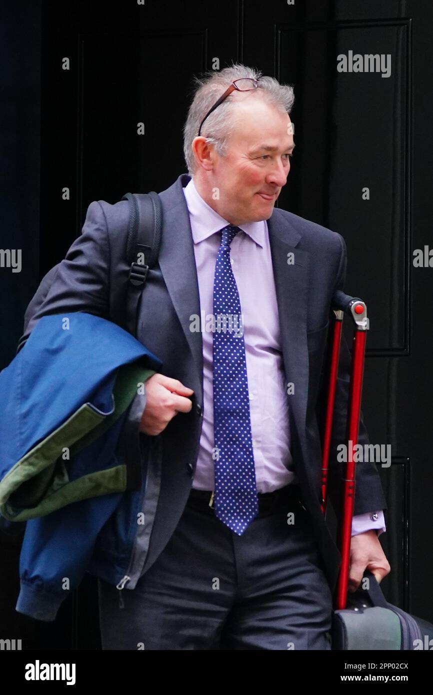 Chief Whip Simon Hart leaving 10 Downing Street, London, after Deputy ... Chief Whip Simon Hart leaving 10 Downing Street, London, after Deputy ...