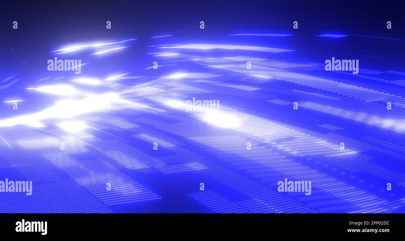 Abstract background blue from futuristic hi-tech rectangles of pixel ...