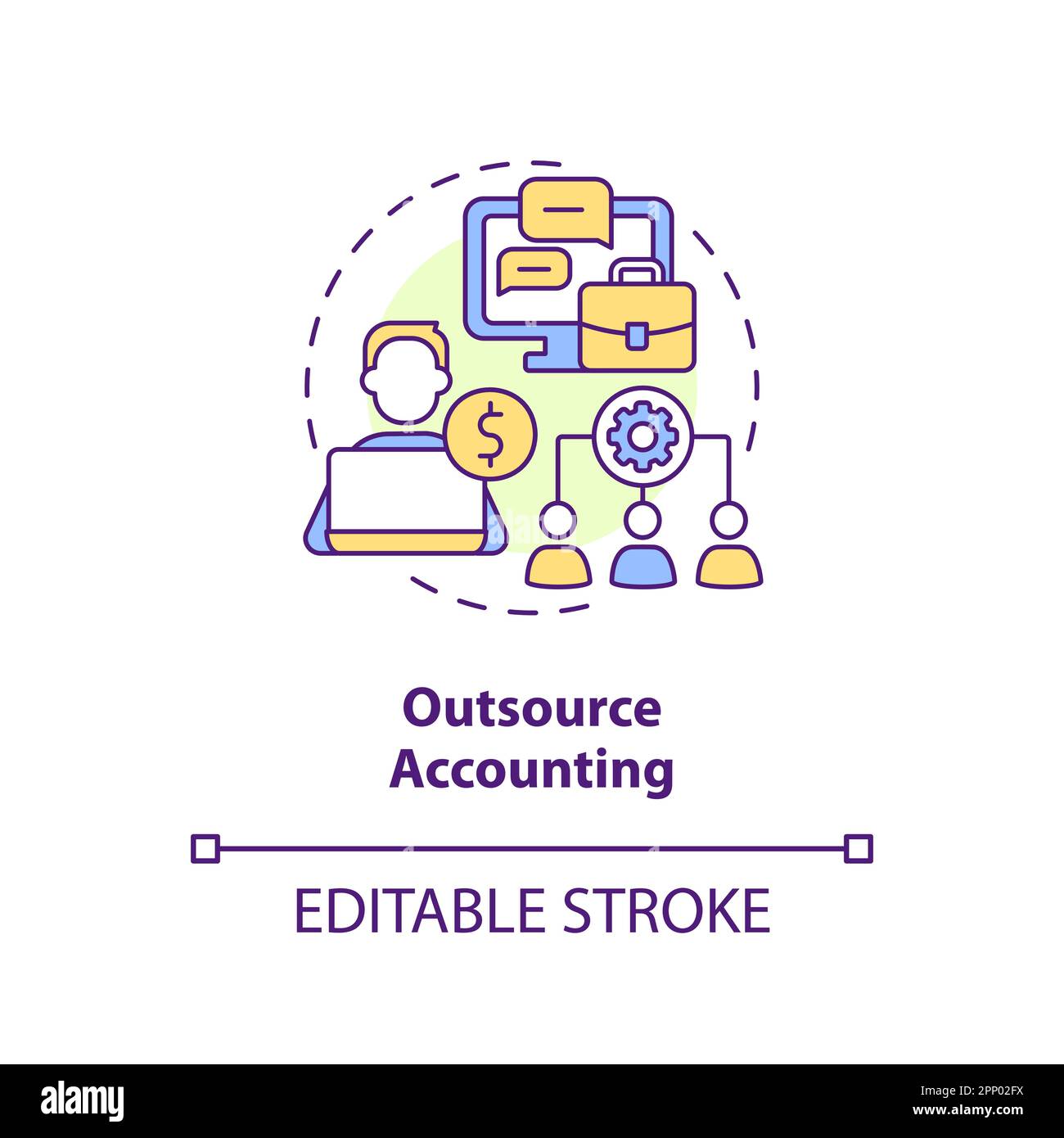 Outsource concept icon Stock Vector Image & Art - Alamy
