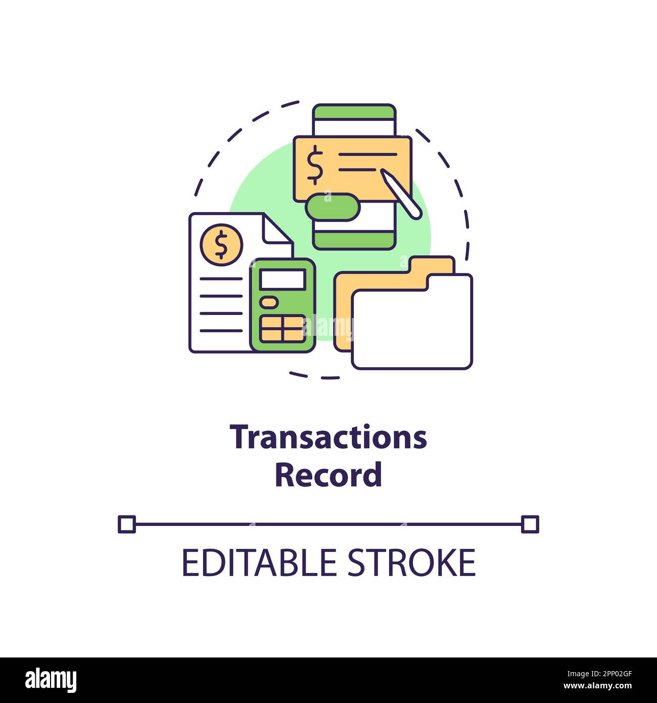 Transactions record concept icon Stock Vector Image & Art - Alamy