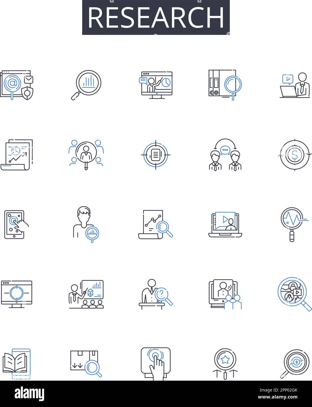 Research line icons collection. E-commerce, Online shopping, Cart ...