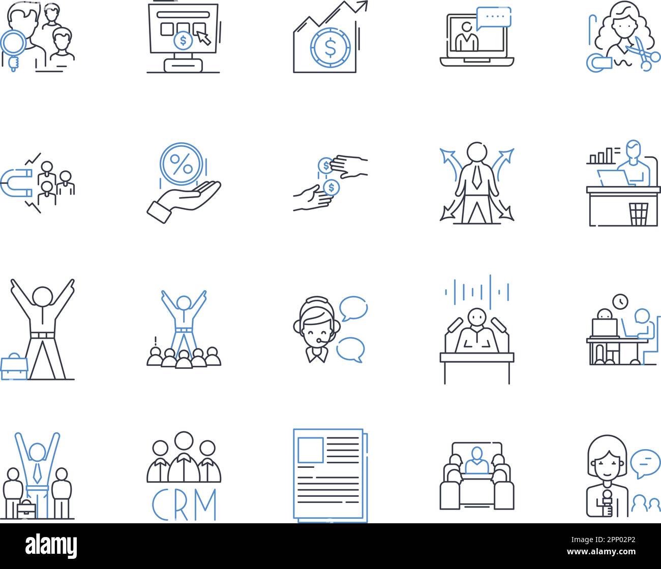 Employment value line icons collection. Compensation, Benefits, Perks ...