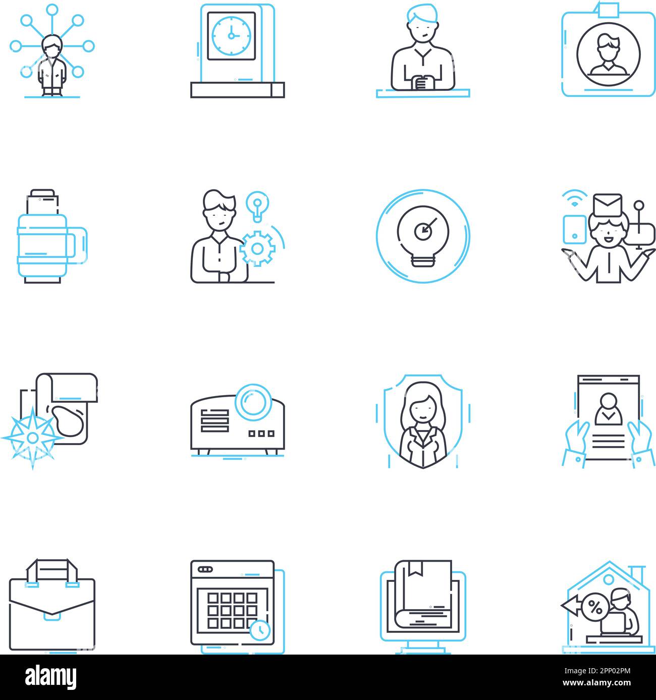 Counseling linear icons set. Support, Empathy, Insight, Trust, Healing ...