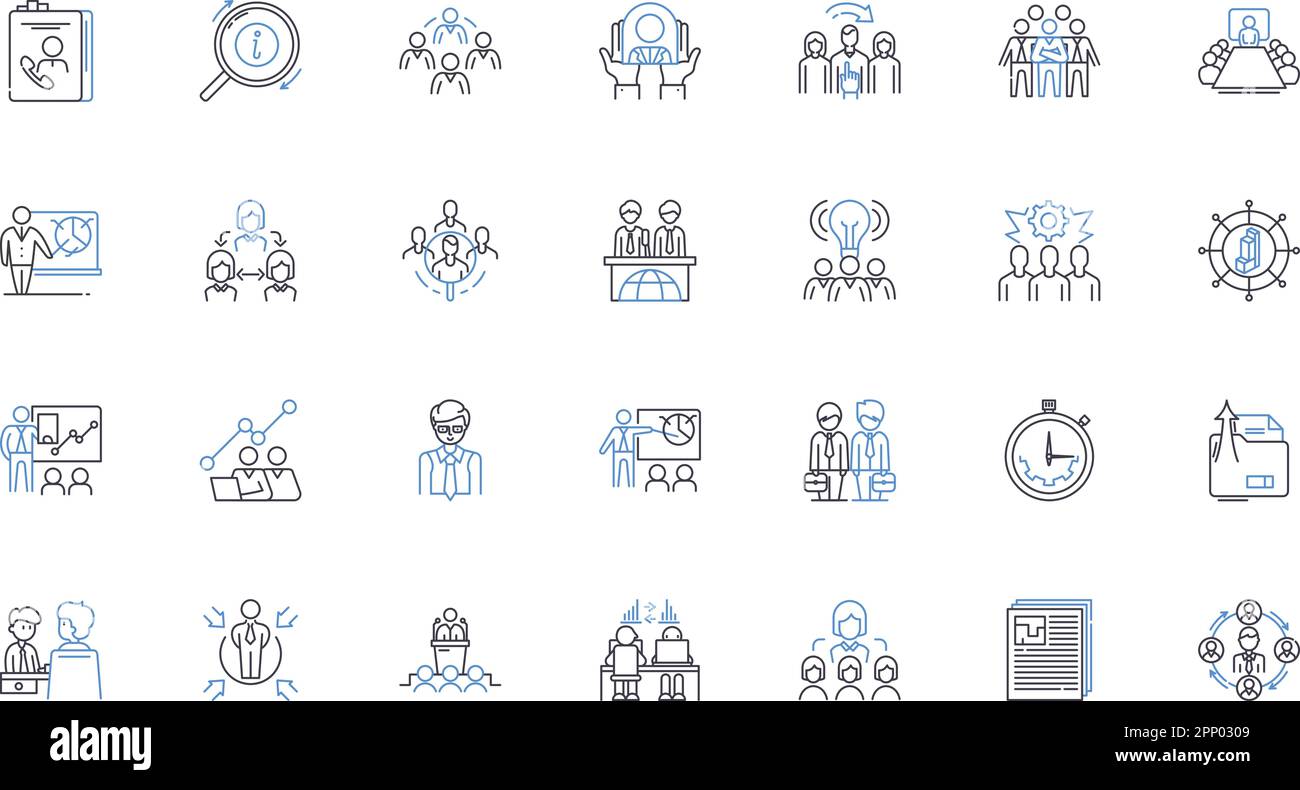 Control thinking line icons collection. Discipline, Willpower, Focus ...