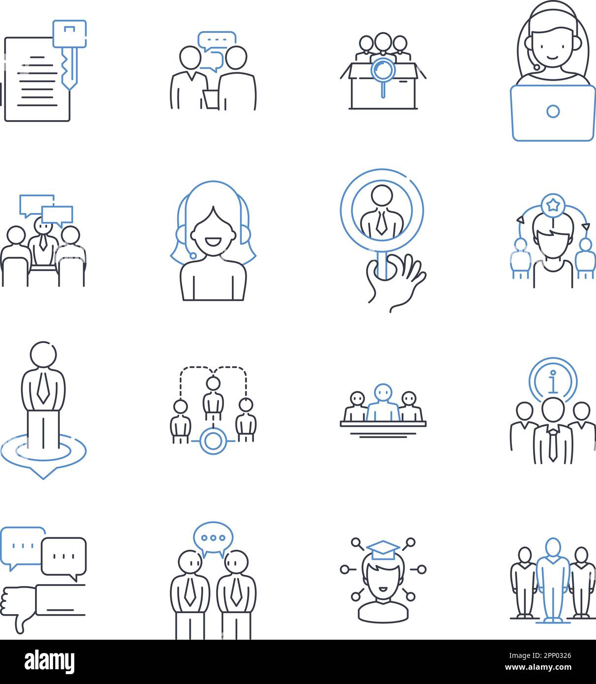 Entrepreneurship coaching line icons collection. Startup, Mentorship ...