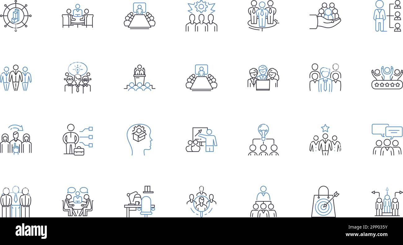 Governance associates line icons collection. Leadership, Integrity ...