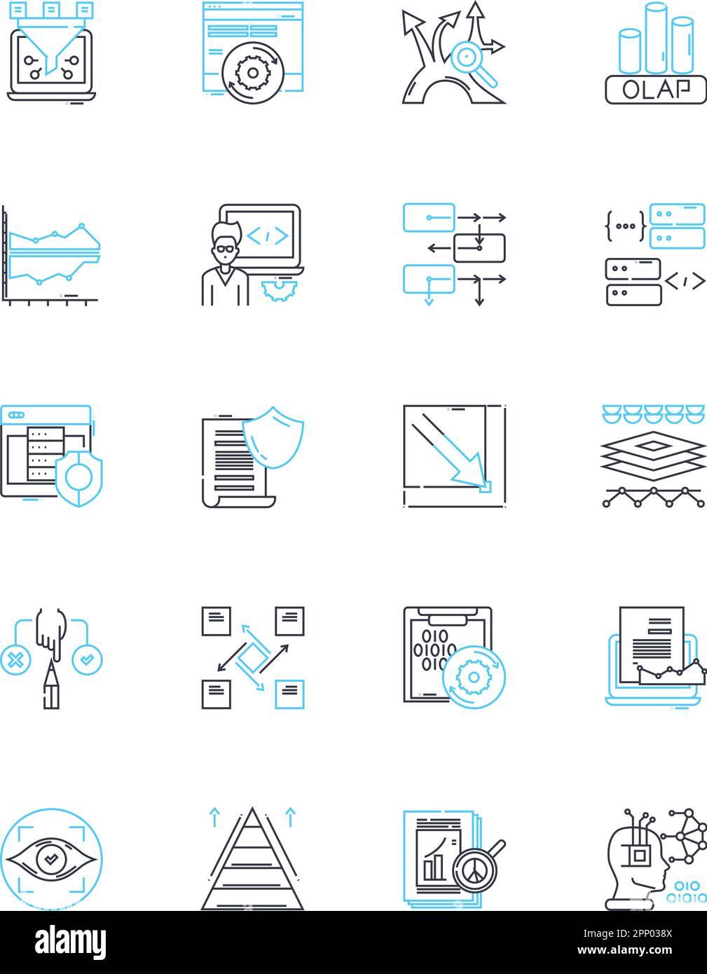 Social listening line icons Cut Out Stock Images & Pictures - Alamy