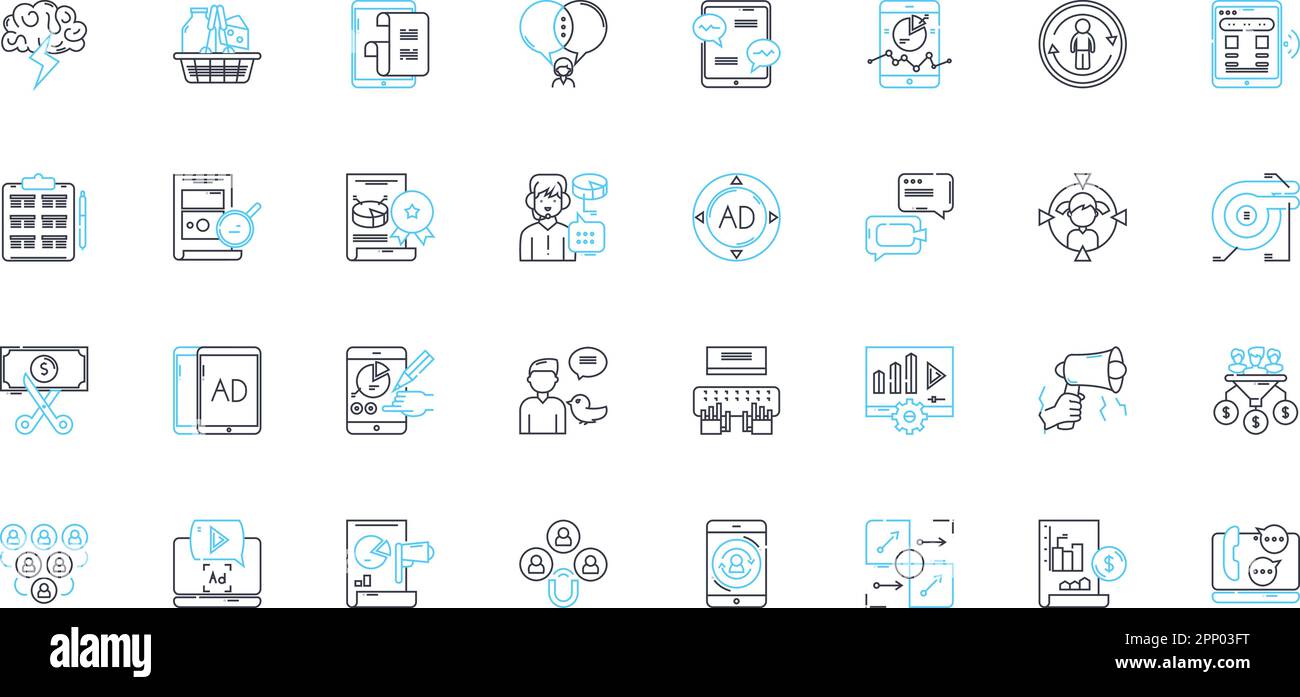 Regional business linear icons set. Local, Community, Regional ...