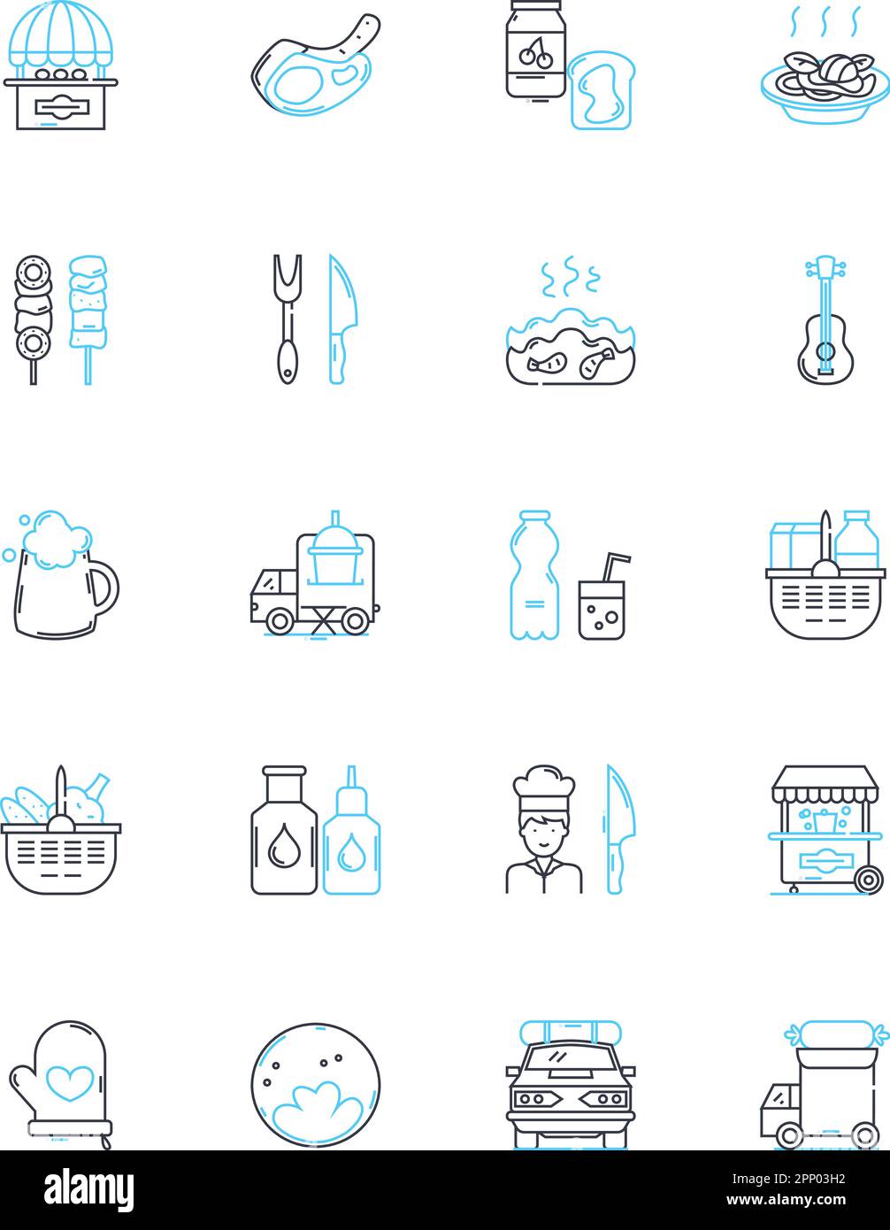 Get-together linear icons set. Socializing, Gathering, Meet-up, Reunion ...