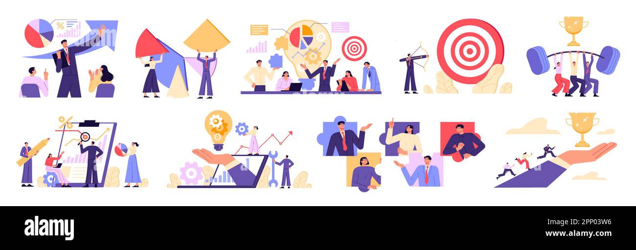 Various scenes of business activities Stock Vector Image & Art - Alamy