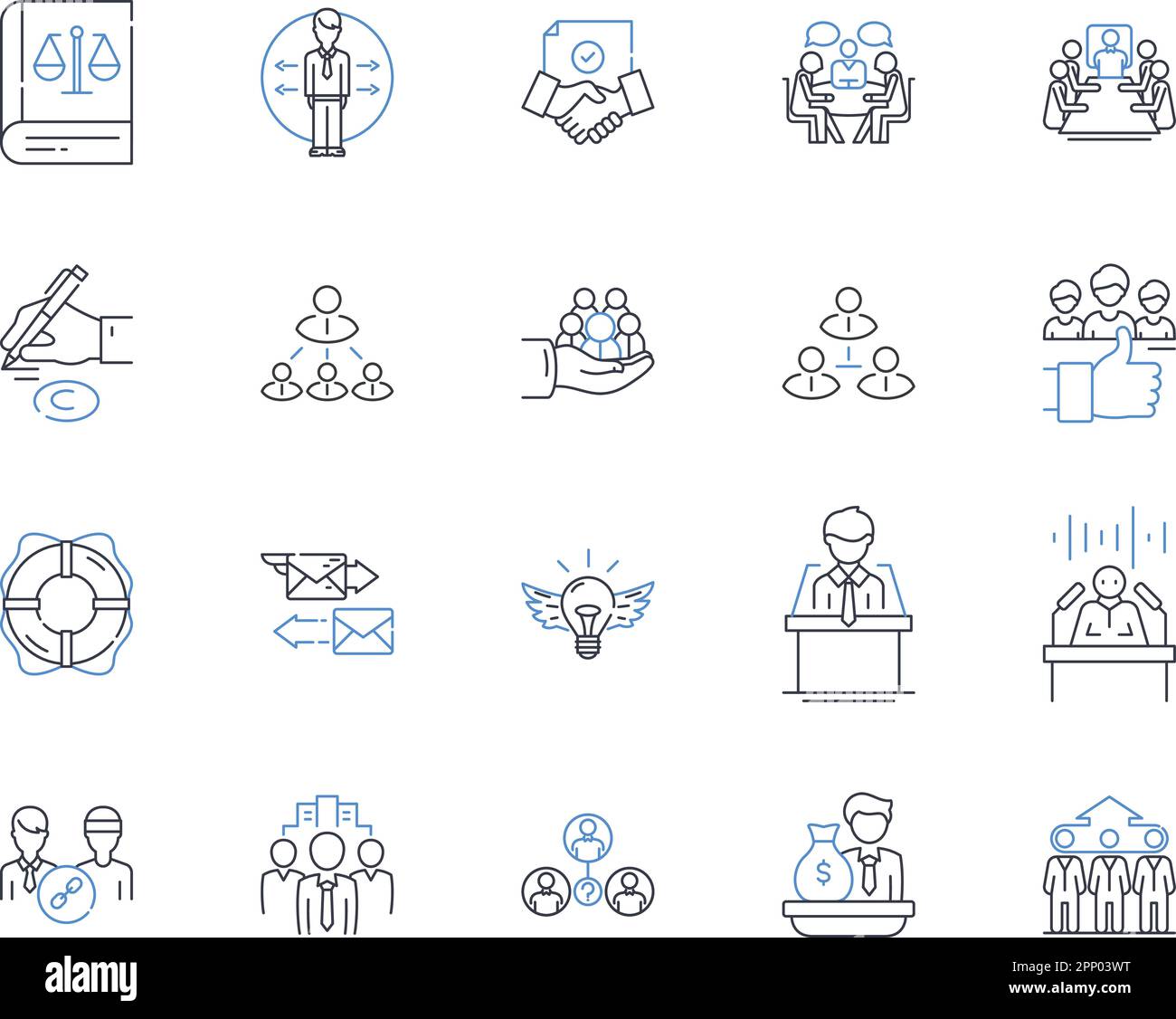Employee satisfaction line icons collection. Fulfillment, Motivation ...