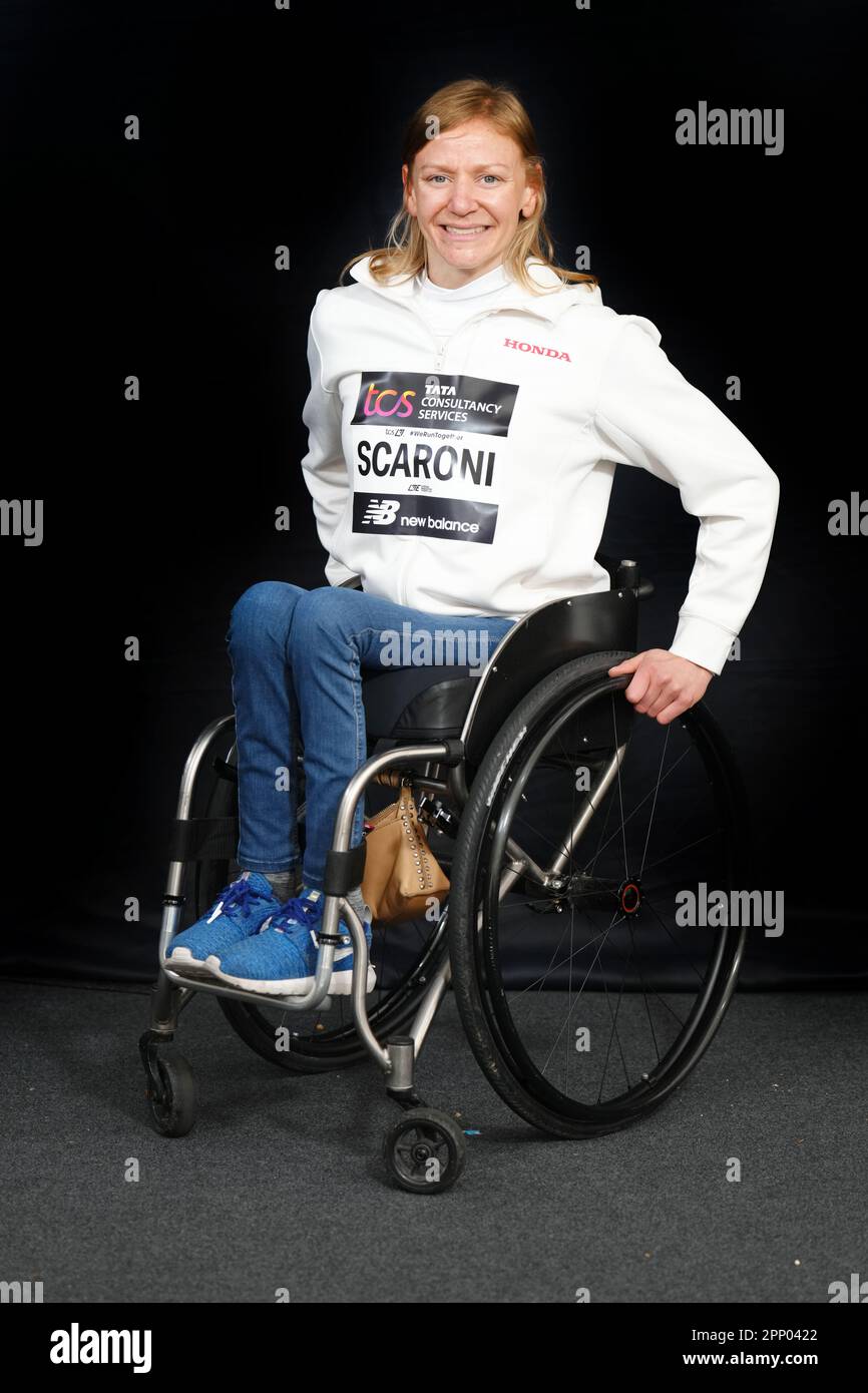 Susannah Scaroni during a photocall held at the TCS London Marathon ...