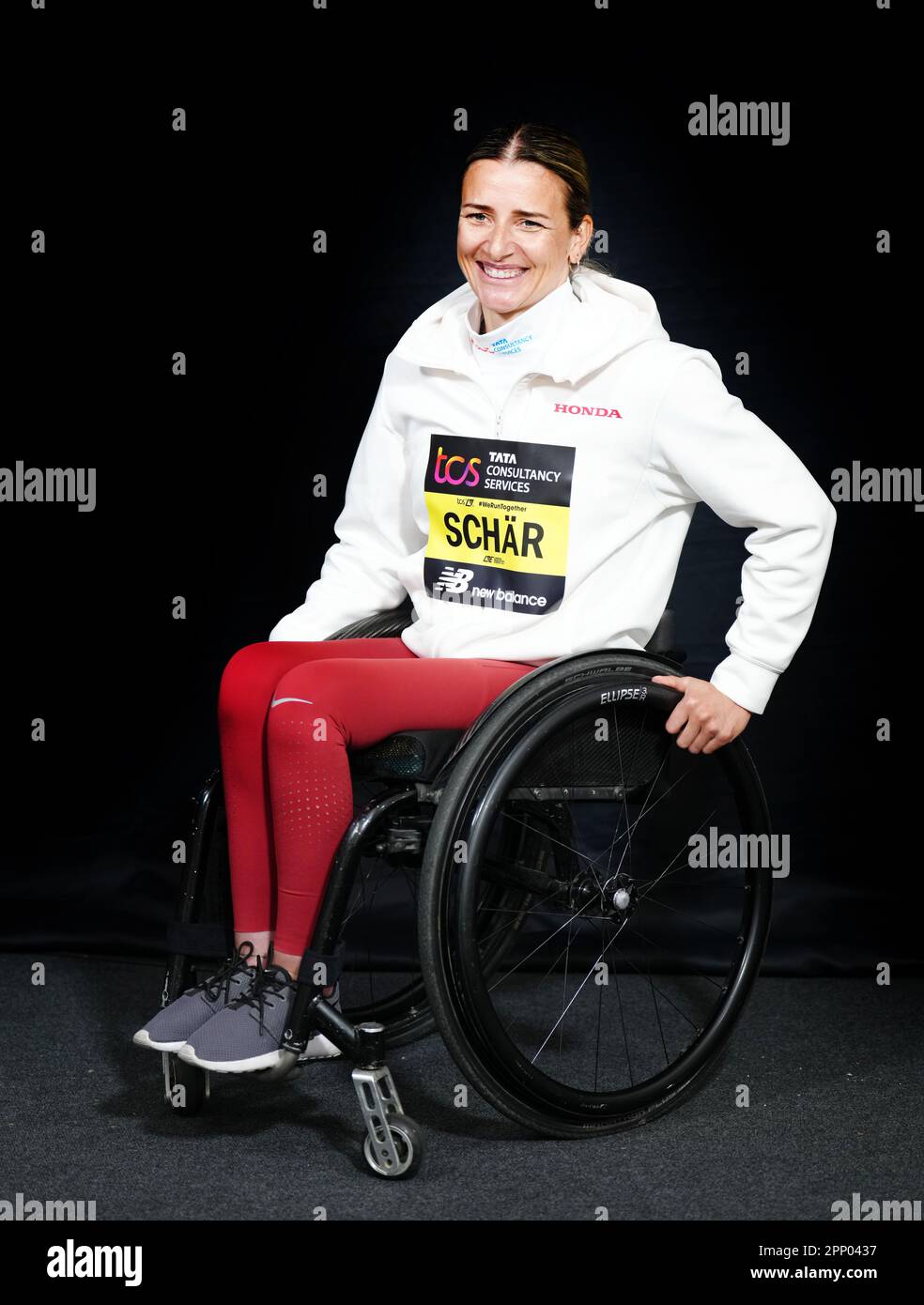 Manuela Schar during a photocall held at the TCS London Marathon media ...