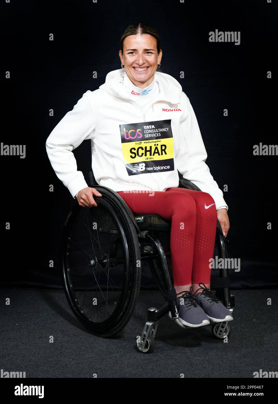 Manuela Schar during a photocall held at the TCS London Marathon media ...