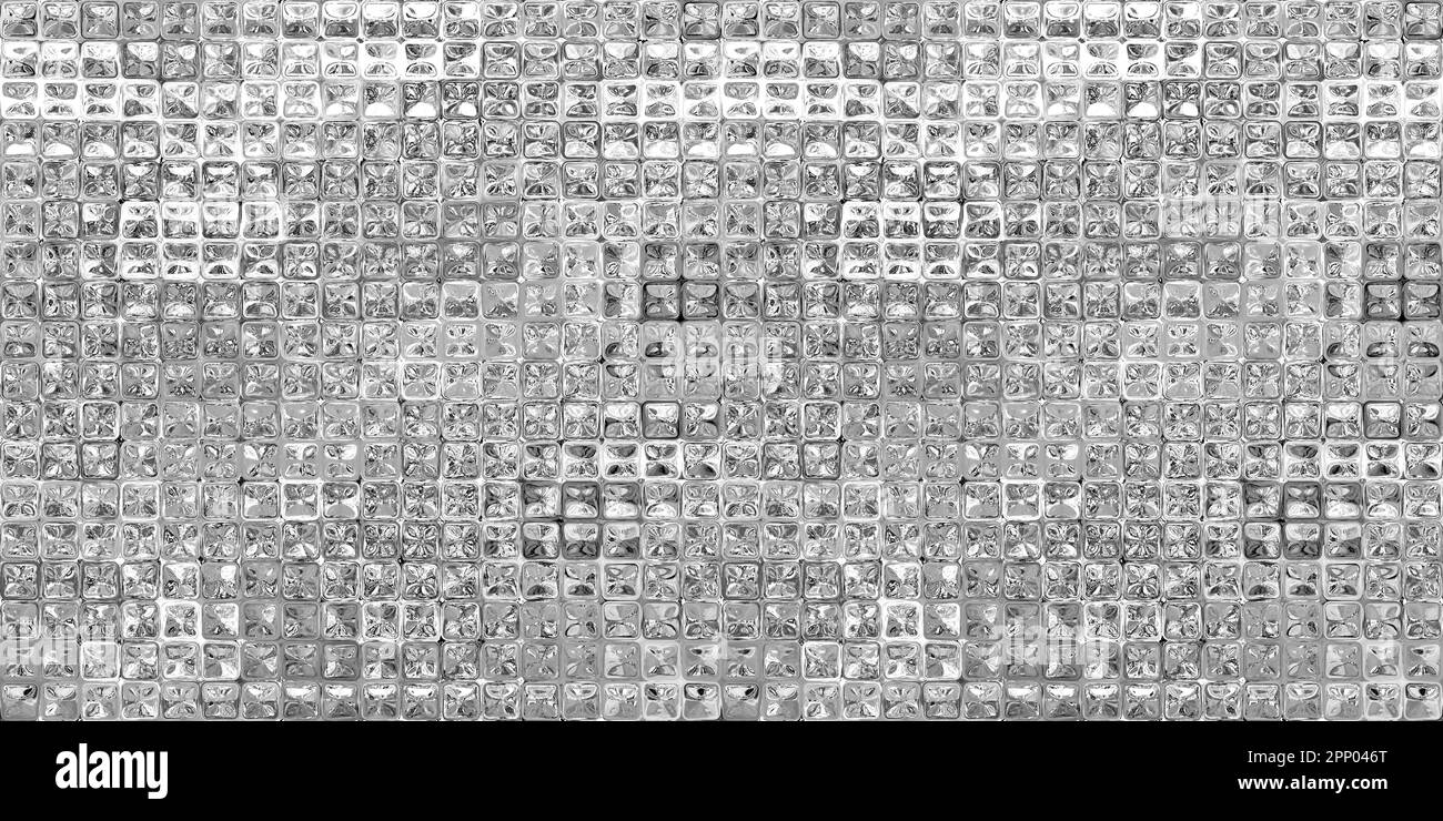 Seamless silver mirror mosaic glass disco ball decoration background ...