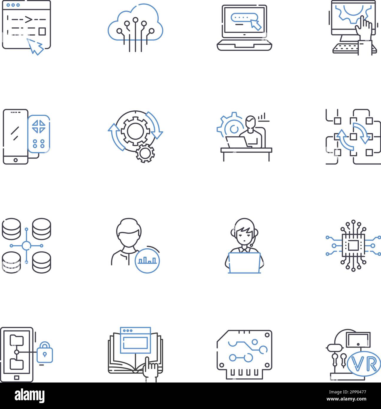 Listening hearing line icons collection. Ears, Sounds, Perception ...