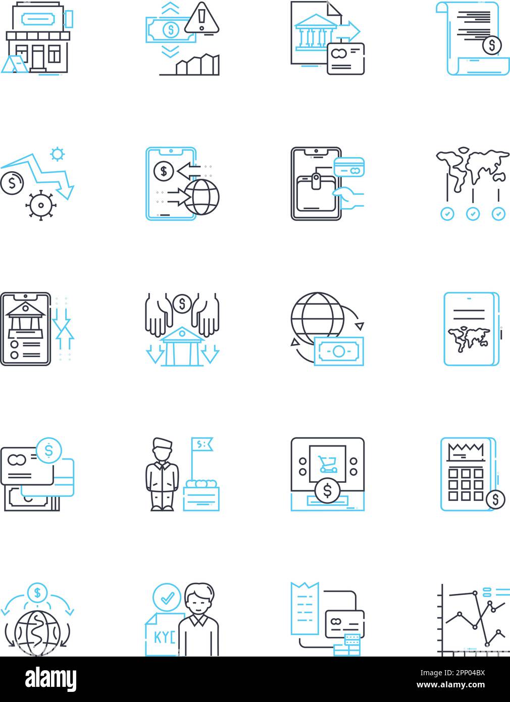 Product branding linear icons set. Identity, Recognition, Consistency ...